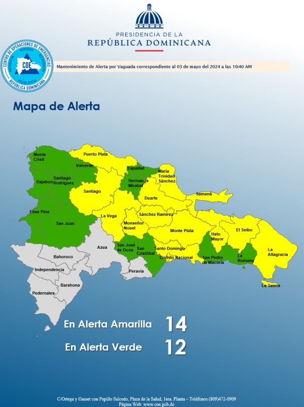 Centro De Operaciones De Emergencias Coe Informe De Situacion No 2