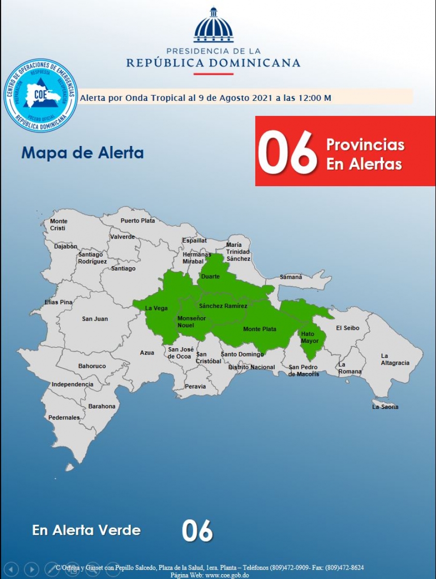 Centro de Operaciones de Emergencias | COE - DECLARATORIA DE ALERTA ...